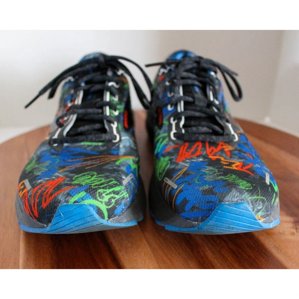 Brooks | Shoes | Brooks Sneakers Mens 5 Black Graffiti Print Adrenaline ...
